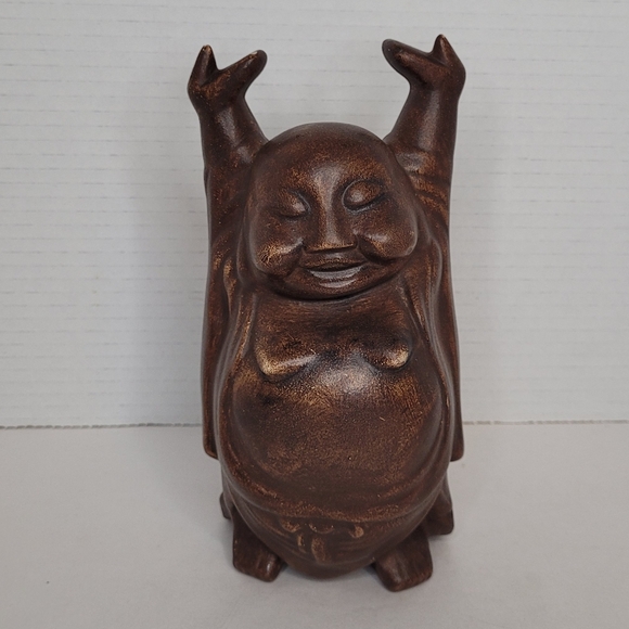 Accents | Vintage Happy Smiling Standing Ceramic Buddha With Arms Up ...